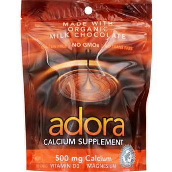 Buy Adora Calcium Supplement Disk Organic Milk Chocolate 30 Ct 1 Case ...